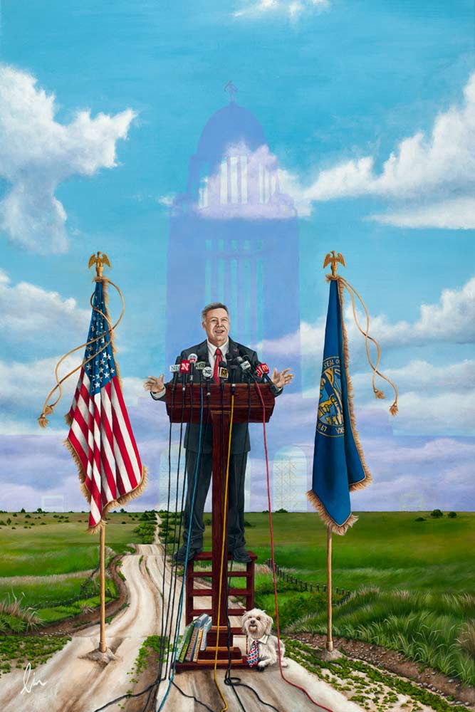 "Journey of a Governor (Dave Heineman) - Painting by Cindy Chinn